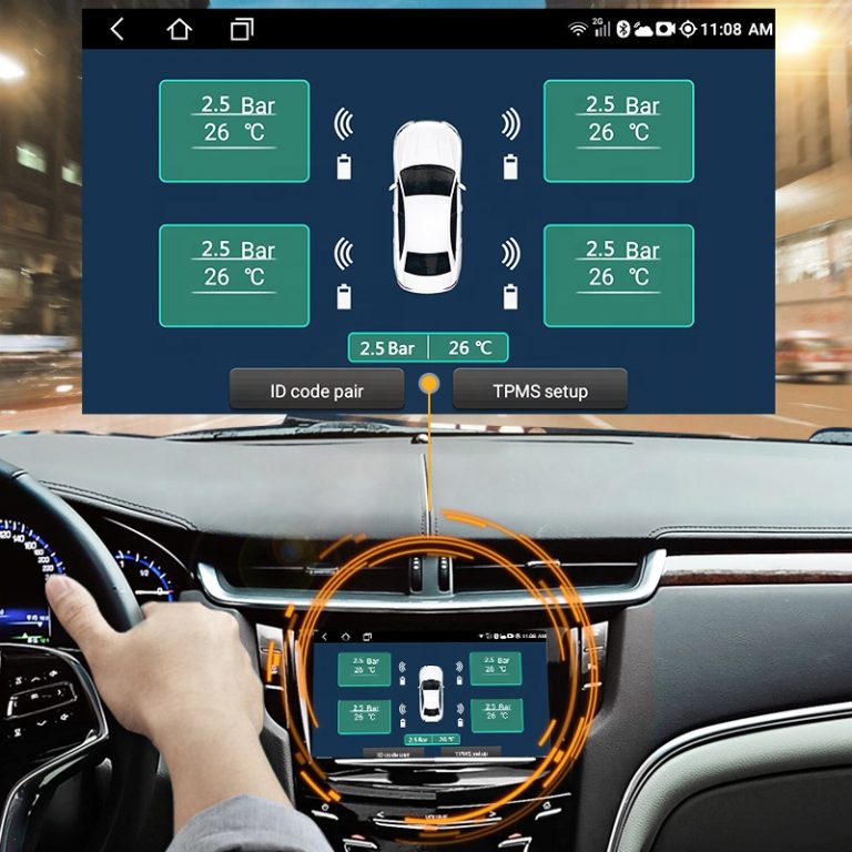 AUTOBAHN TPMS Android stereo USB Bar/Psi &Temp New