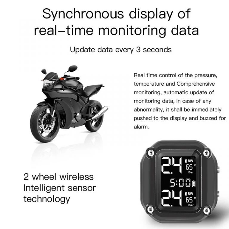 AUTOBAHN Bike TPMS 2 Internal Sensors Bar/PSI & Temp new