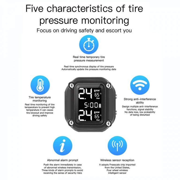 AUTOBAHN Bike TPMS 2 Internal Sensors Bar/PSI & Temp new