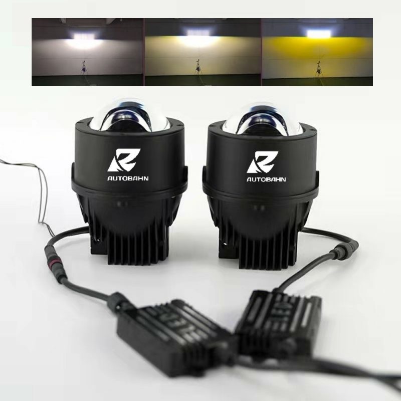 AUTOBAHN Tri Colour Projector Fog Bi LED Q8 Pro 110W New