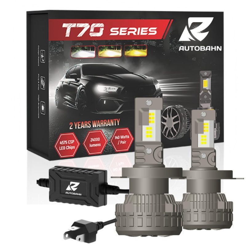 AUTOBAHN Tri Colour LED headlight 140W 24000LM New