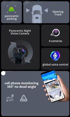 Buy Diamond 2K 4GB 64GB 360 Cam 4G LTE Carplay Android